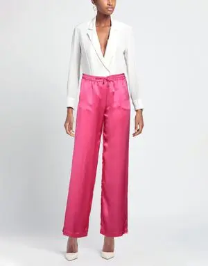 Blumarine Wide Leg Silk Pants - Pink
