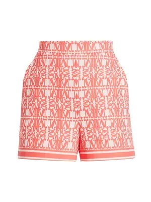 Max Mara Women's Anagni Logo Jersey Shorts - Peach  - Peach