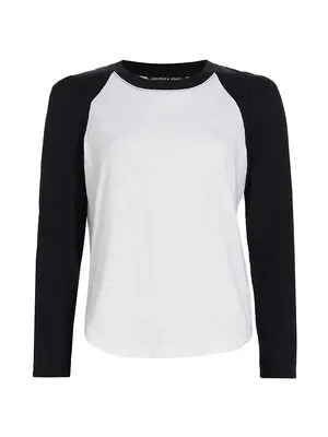 Veronica Beard Women's Mason Baseball T-Shirt - White Black  White Black