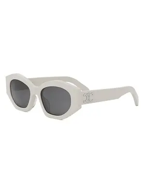 Celine Triomphe Cat-eye Sunglasses Off White Grey