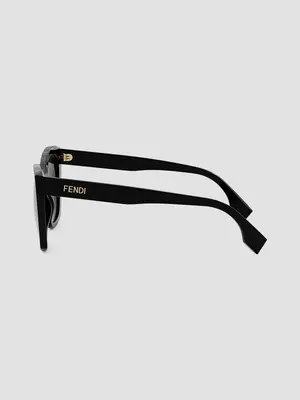 Fendi Lettering 55mm Square Sunglasses - Black