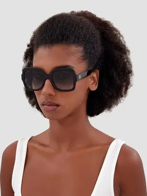 Gucci Minimal 54mm Square Sunglasses - Black