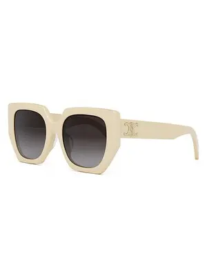 Celine Triomphe 55mm Butterfly Sunglasses Ivory