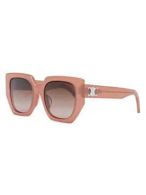 Celine Triomphe 55mm Butterfly Sunglasses Pink