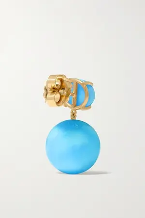 Irene Neuwirth Gumball 18-karat Turquoise Drop Earrings - Blue