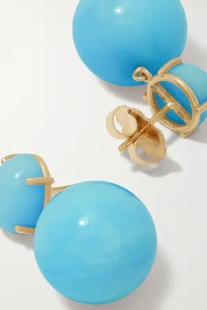 Irene Neuwirth Gumball 18-karat Turquoise Drop Earrings - Blue