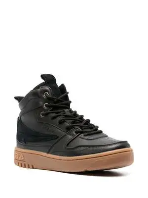 FILA Leather Embossed Logo High-top Sneakers
