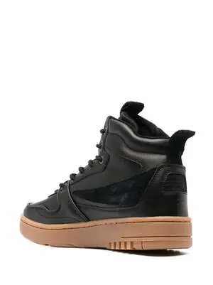 FILA Leather Embossed Logo High-top Sneakers