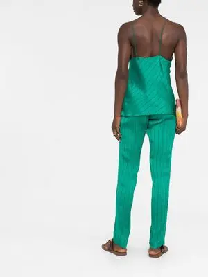 FORTE_FORTE Striped High-waisted Trousers