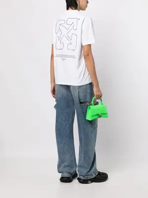 Off-White Sketch Arrow-embroidered Cotton T-shirt