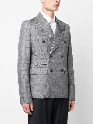 Kenzo Checked Double-breasted Blazer
