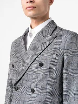 Kenzo Checked Double-breasted Blazer