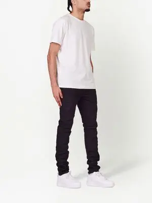 PURPLE BRAND Crinkled Slim-cut Jeans - Black