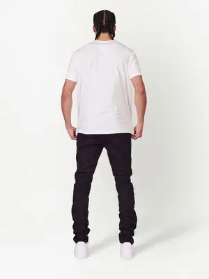 PURPLE BRAND Crinkled Slim-cut Jeans - Black