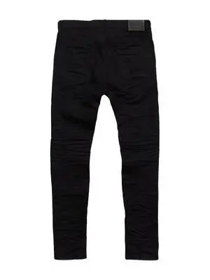 PURPLE BRAND Crinkled Slim-cut Jeans - Black
