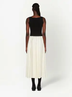 Miu Miu Logo-knit Ribbed Tank Top