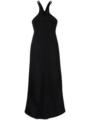 Rosetta Getty Cross-neck Sleeveless Midi Dress