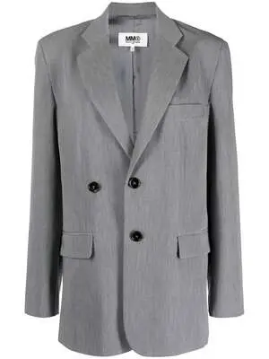 MAISON MARGIELA Boxy Single-breasted Blazer - Grey