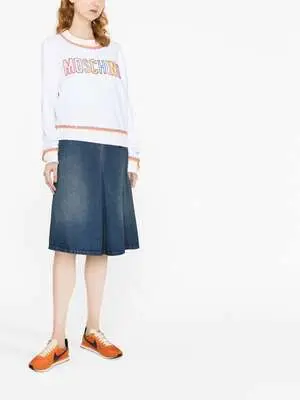 Moschino Macramé-trimmed Cotton Sweatshirt