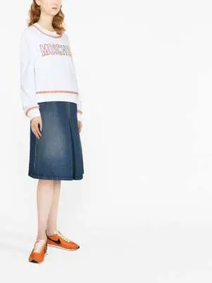 Moschino Macramé-trimmed Cotton Sweatshirt