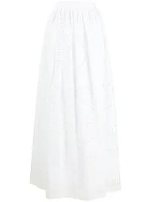 ALBERTA FERRETTI Alberta Ferretti Broderie Anglaise Maxi Skirt