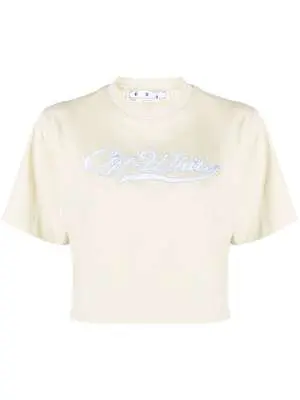 Off-White Logo-print Cropped T-shirt