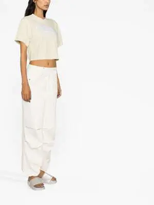 Off-White Logo-print Cropped T-shirt