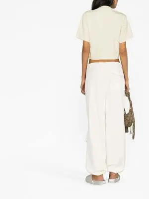 Off-White Logo-print Cropped T-shirt