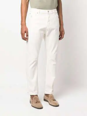 Brunello Cucinelli Dyed Denim Trousers - White