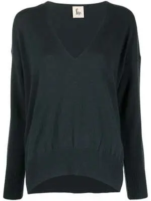PAULA V-neck Cashmere Jumper - Green