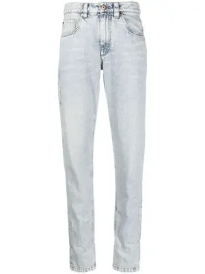 Brunello Cucinelli Roll-cuff Straight-leg Jeans