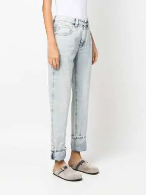 Brunello Cucinelli Roll-cuff Straight-leg Jeans