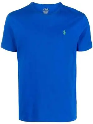Polo Ralph Lauren Embroidered-logo Short-sleeve T-shirt - Blue