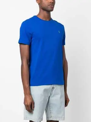 Polo Ralph Lauren Embroidered-logo Short-sleeve T-shirt - Blue