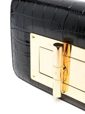TOM FORD Crocodile-effect Leather Shoulder Bag