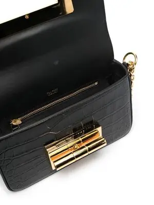 TOM FORD Crocodile-effect Leather Shoulder Bag