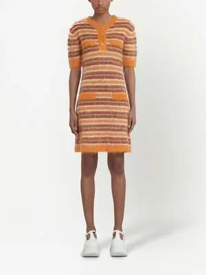 Marni Striped Mohair-blend Minidress