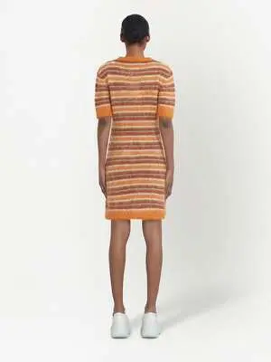 Marni Striped Mohair-blend Minidress