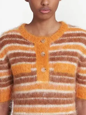 Marni Striped Mohair-blend Minidress