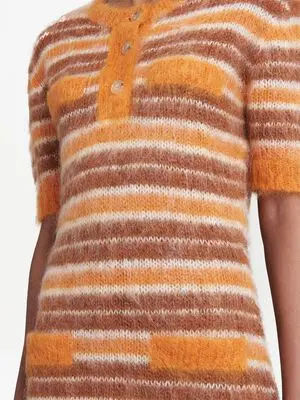 Marni Striped Mohair-blend Minidress