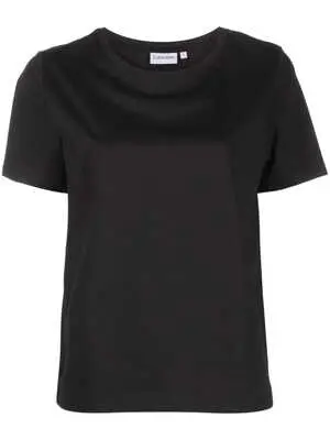 Calvin Klein Round-neck Short-sleeved T-shirt - Black