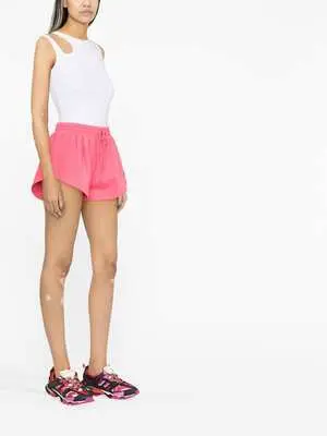 MSGM Logo-patch Track Shorts - Pink