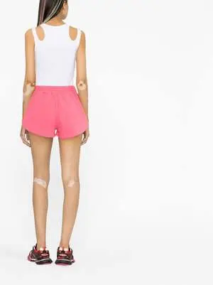 MSGM Logo-patch Track Shorts - Pink