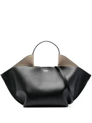 REE PROJECTS Medium Leather Tote Bag - Black