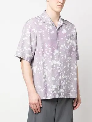 OAMC Kurt Splatter Short-sleeve Shirt - Purple