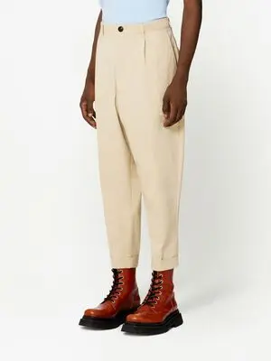 AMI Paris Drop-crotch Cropped Trousers