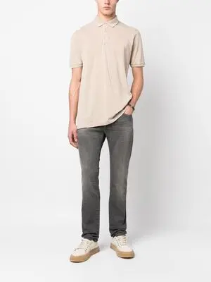 Fedeli Short-sleeve Polo Shirt - Neutrals