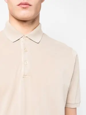 Fedeli Short-sleeve Polo Shirt - Neutrals