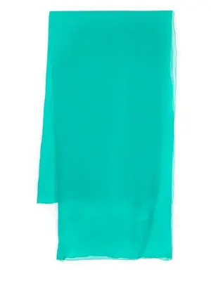 Alberta Ferretti Lightweight Long Silk Scarf - Green