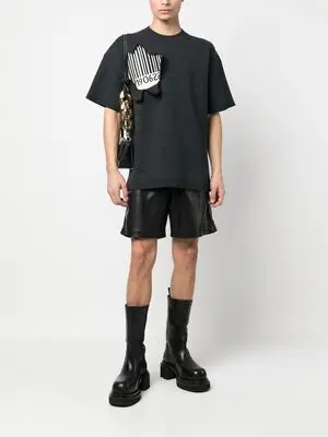 JW Anderson Barcode-motif Crew-neck T-shirt - Grey